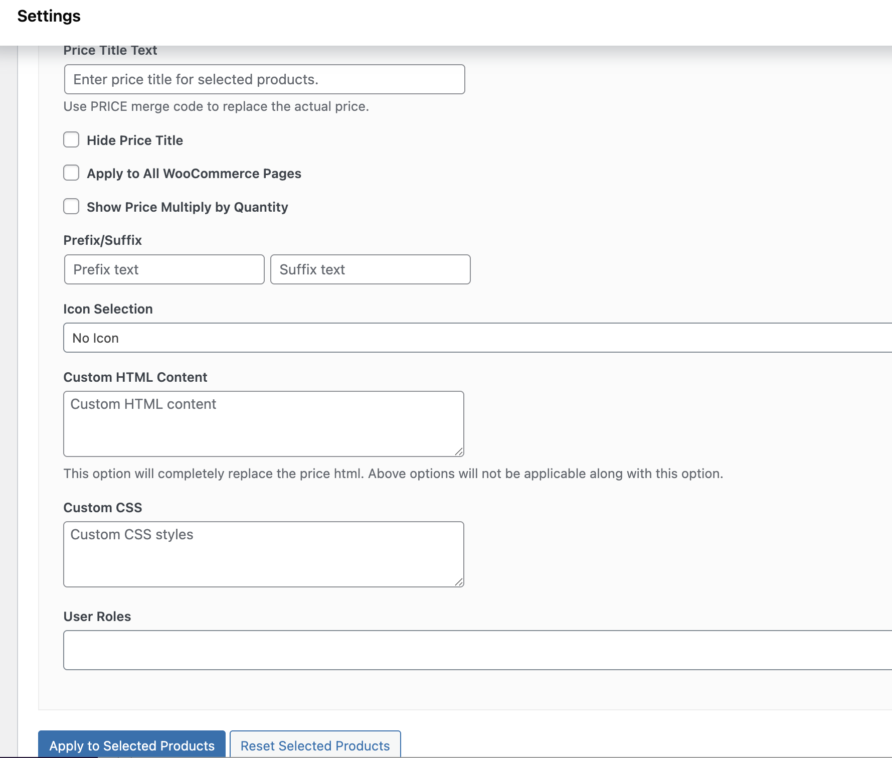Change Price Title Pro - WooCommerce Marketplace