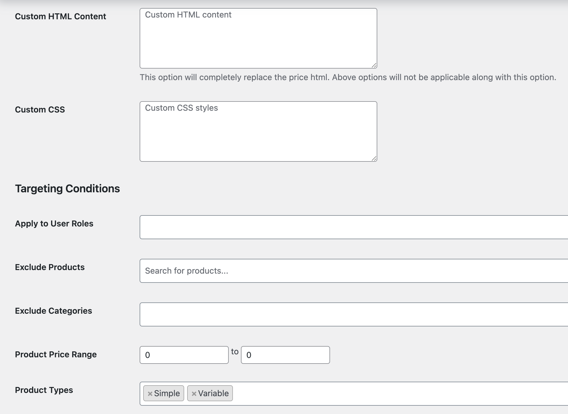 Change Price Title Pro - WooCommerce Marketplace