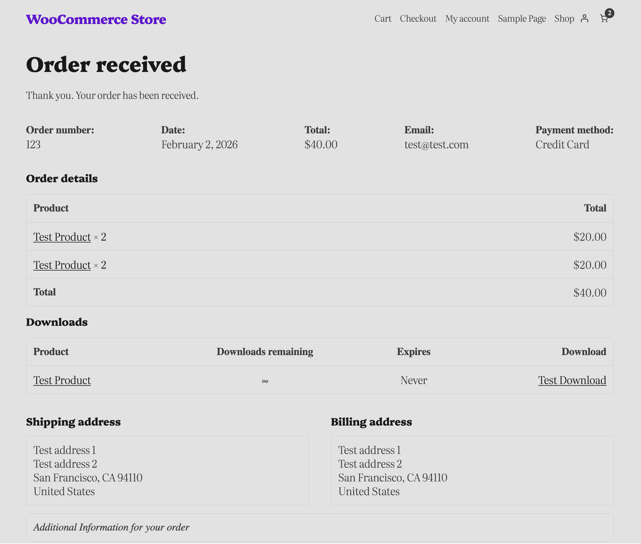 Customizing the Order Confirmation Page Documentation - WooCommerce