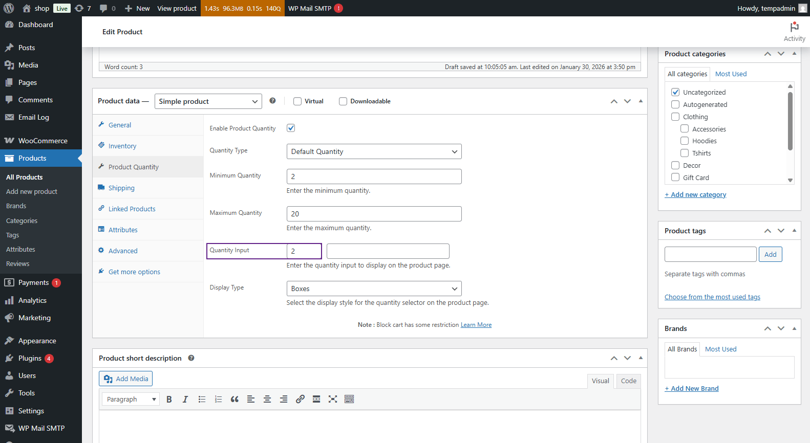 Product Quantity Documentation - WooCommerce